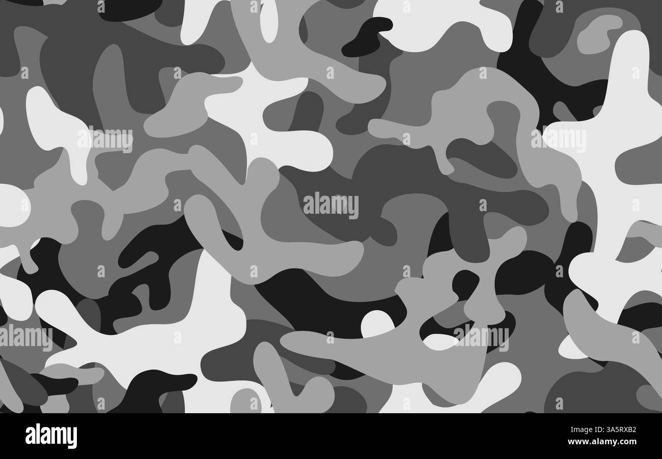 Gray-based camouflage, seamless pattern with urban camo pattern, Vector ...