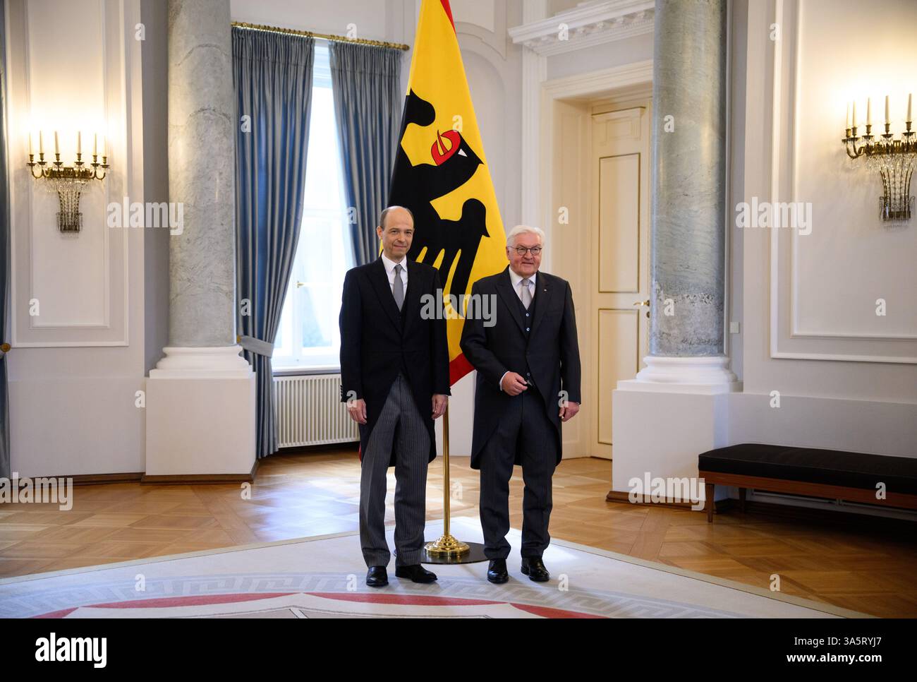 Berlin, Germany. 24th Mar, 2025. Alexander Marschik (l), Ambassador of ...