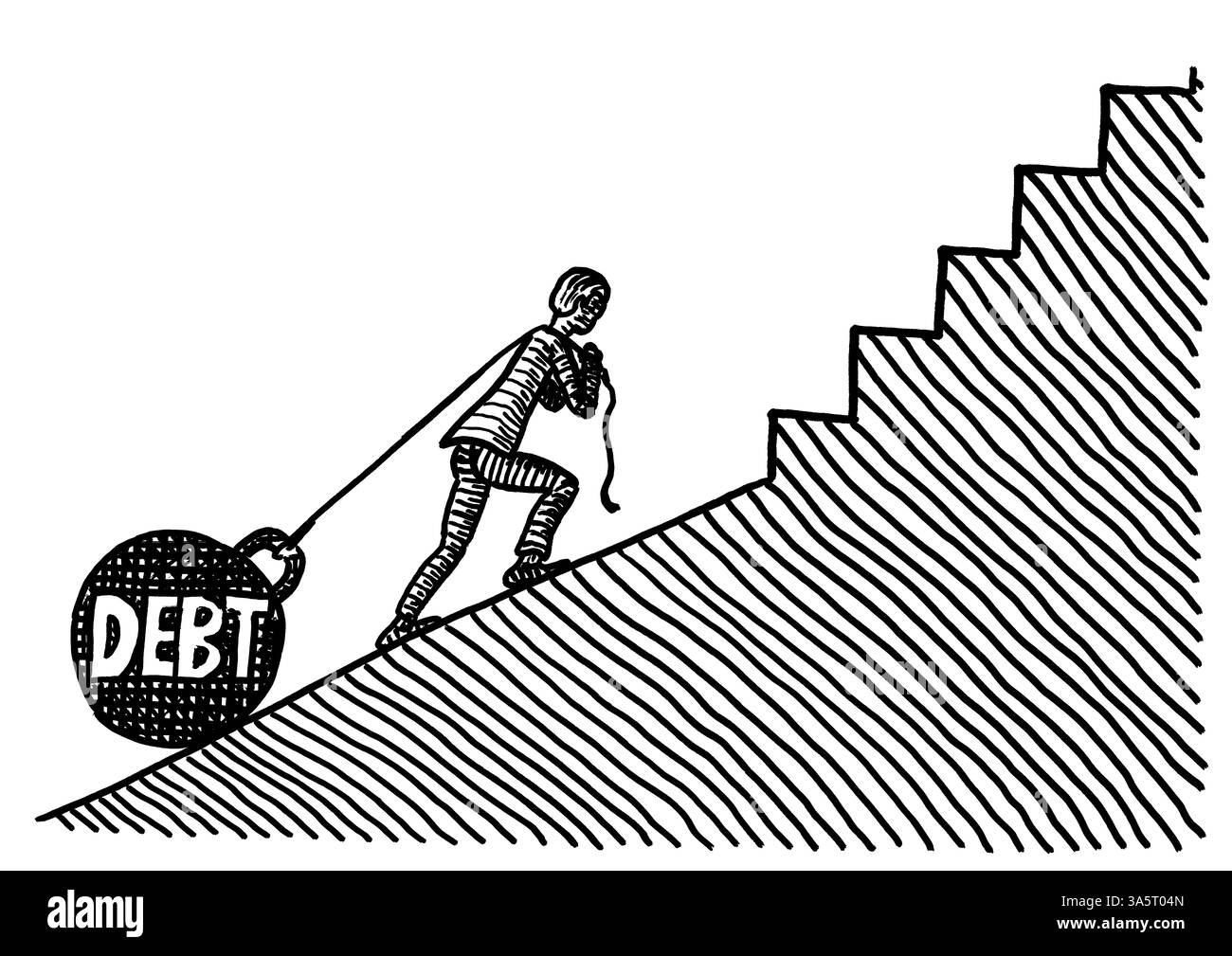 Pulling weight uphill hi-res stock photography and images - Alamy