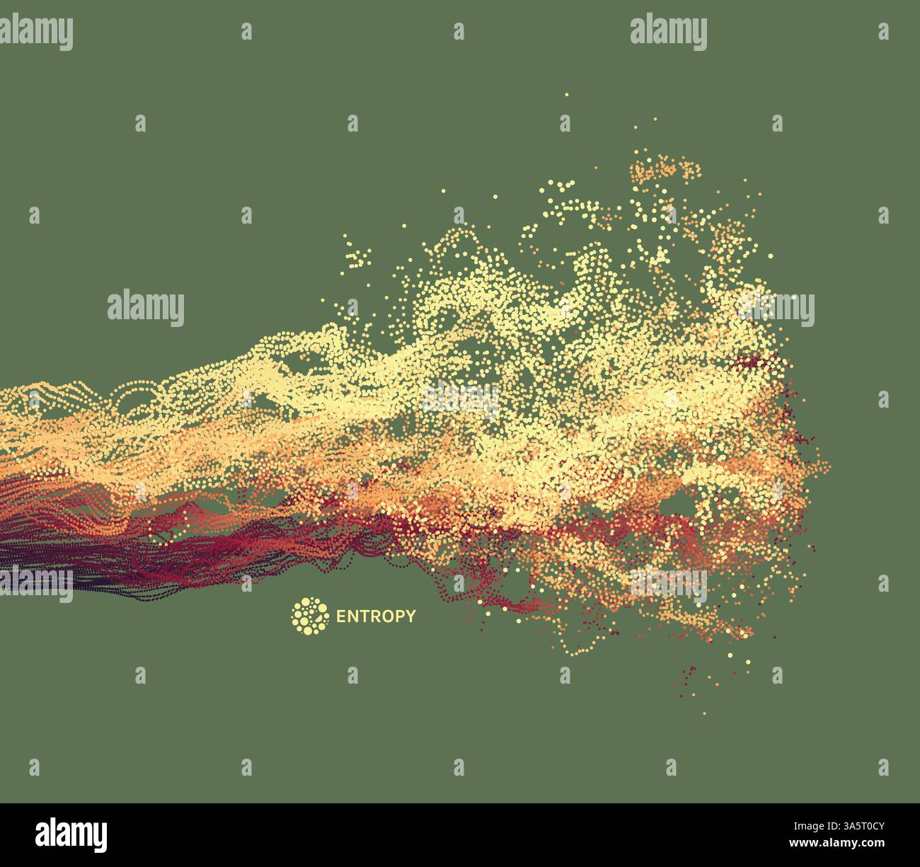 Water Splash Imitation. Array with Dynamic Emitted Particles. Abstract Background. Vector ...