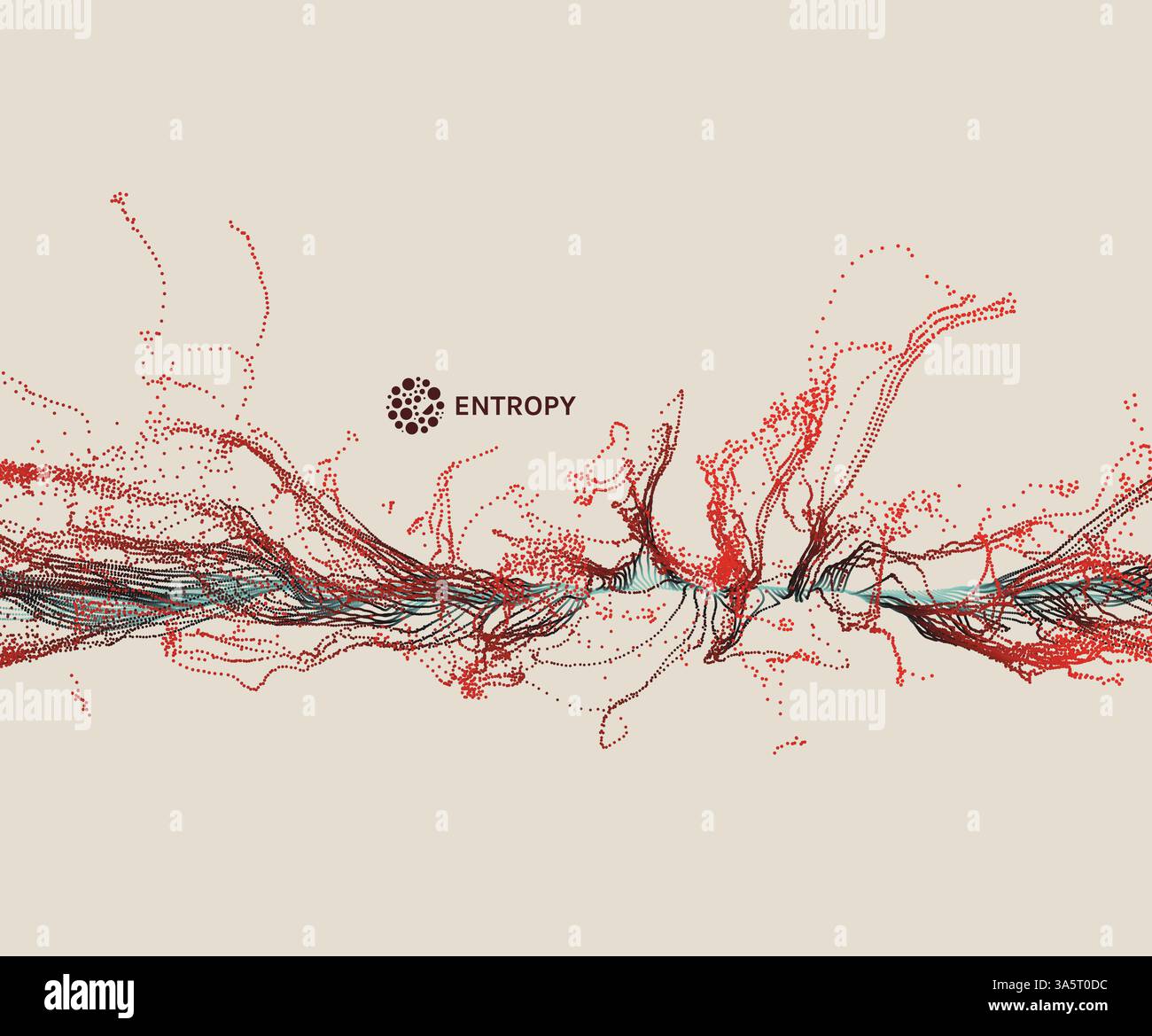 Water Splash Imitation. Array with Dynamic Emitted Particles. Abstract Background. Vector ...