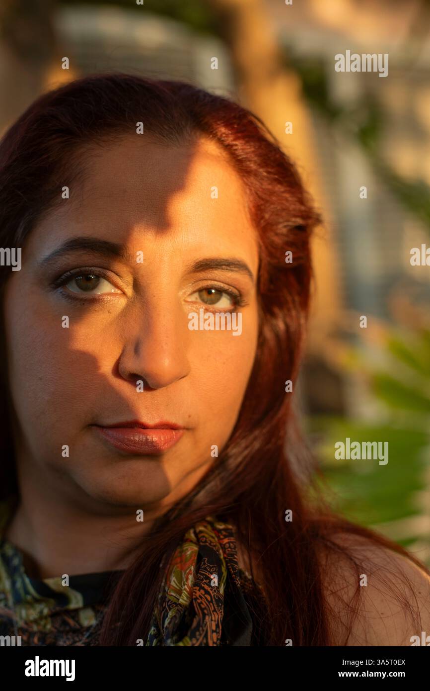 Portraits of a Middle Aged Hispanic Woman Stock Photo - Alamy