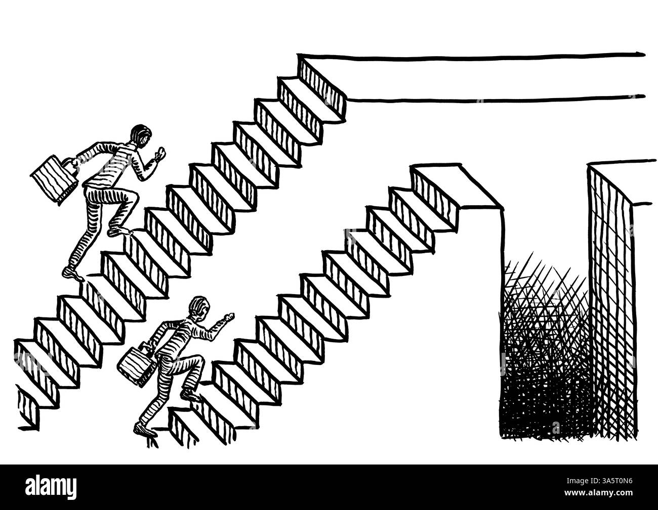 Parallel stairs Cut Out Stock Images & Pictures - Alamy