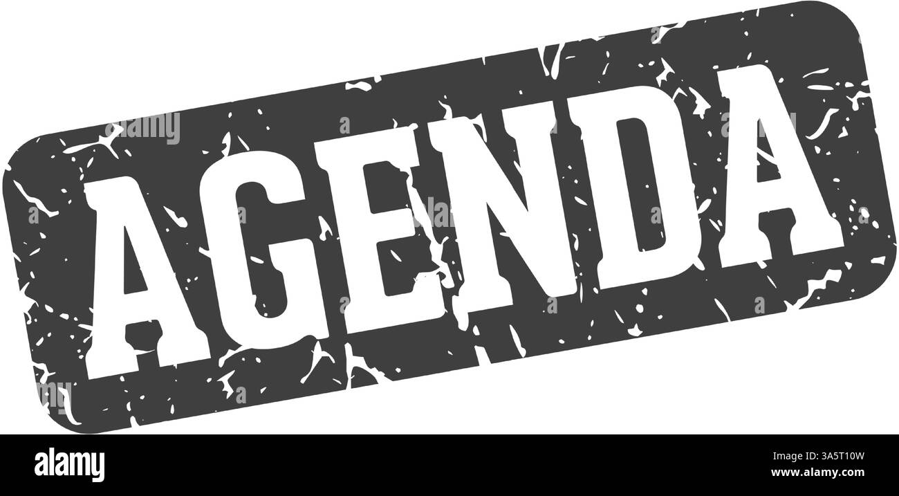 agenda stamp. agenda rectangular sign isolated on transparent ...