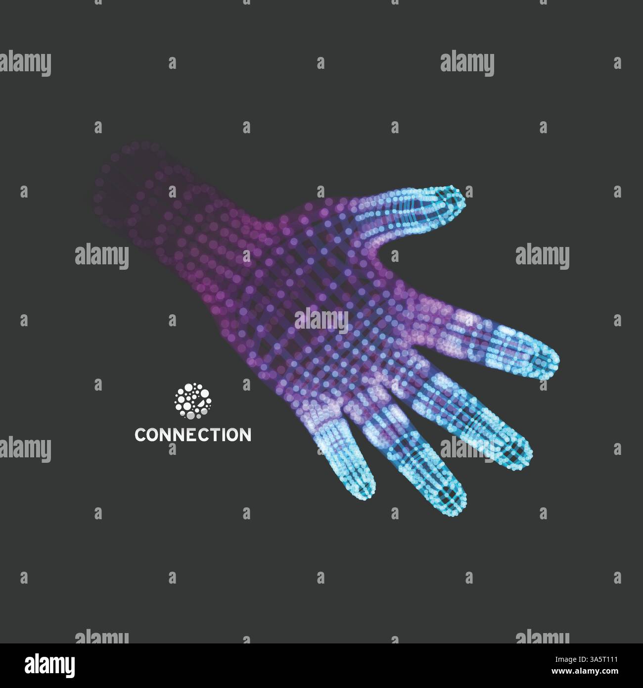Human Arm. Hand Model. 3d Covering Skin. Vector Illustration Stock ...