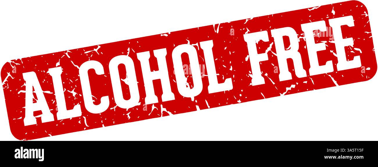 alcohol free stamp. alcohol free rectangular sign isolated on ...