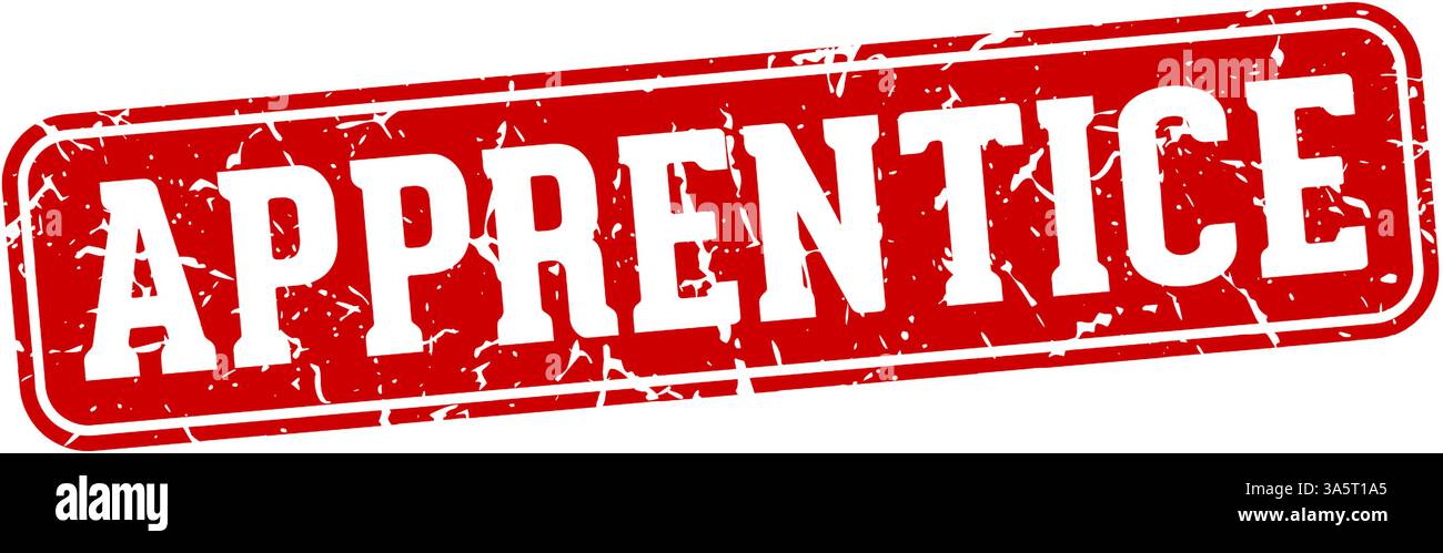 apprentice stamp. apprentice rectangular sign isolated on transparent ...
