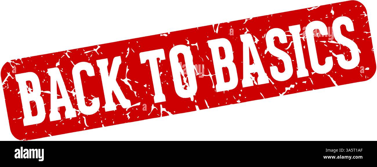 back to basics stamp. back to basics rectangular sign isolated on ...