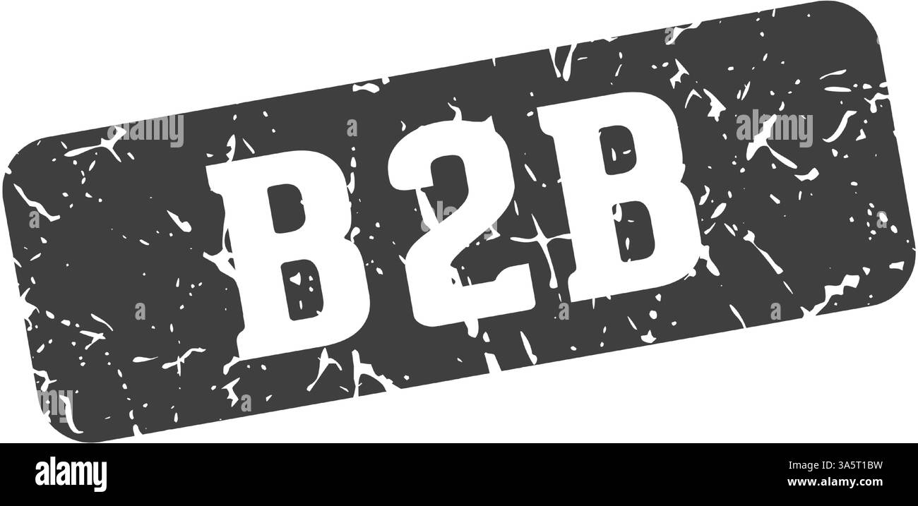 b2b stamp. b2b rectangular sign isolated on transparent background ...
