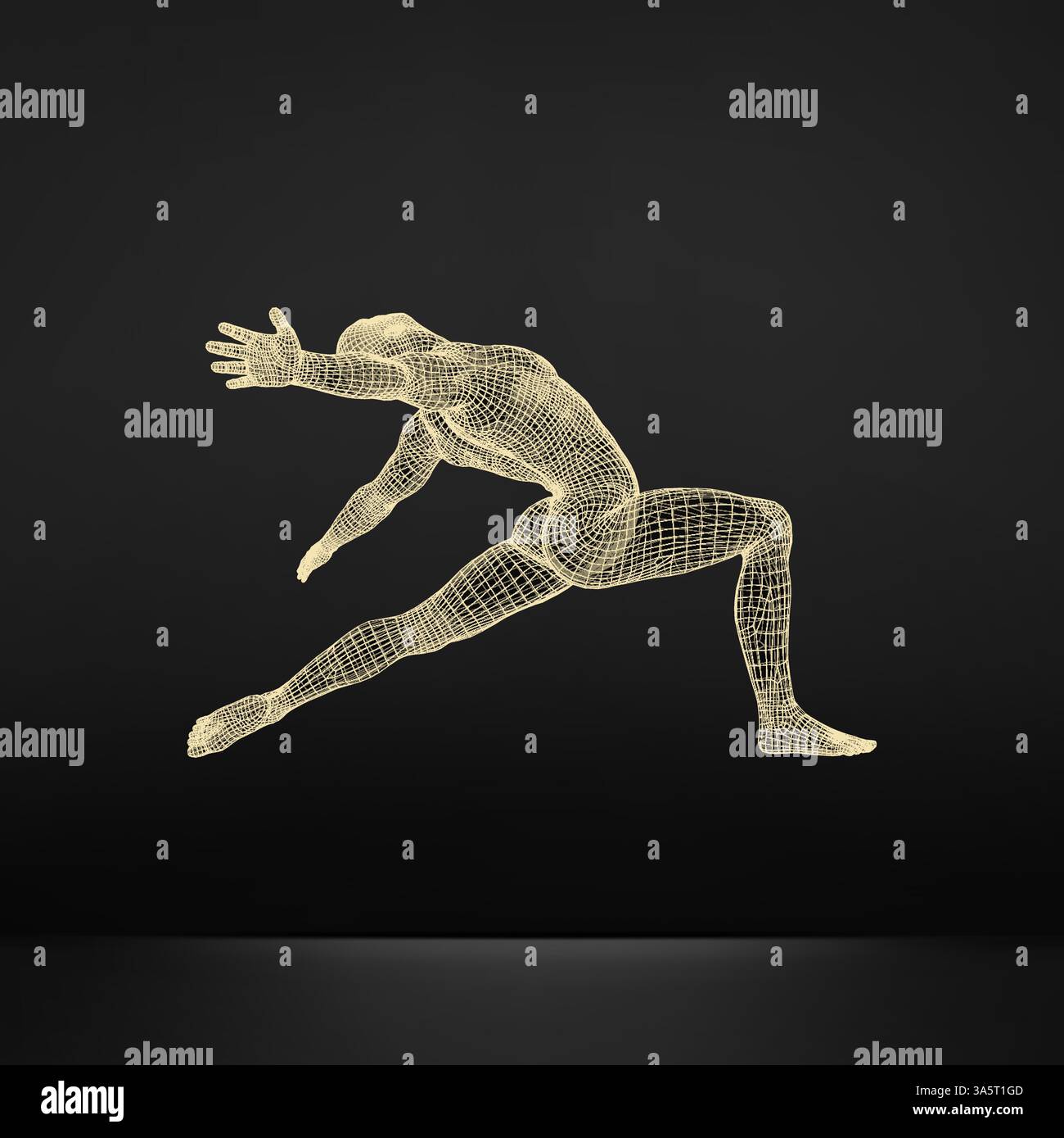 Man is Posing and Dancing. Silhouette of a Dancer. A Dancer Performs ...