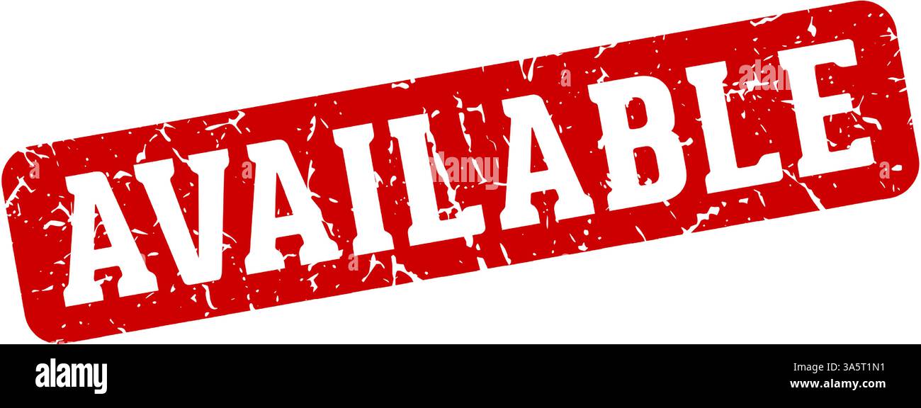available stamp. available rectangular sign isolated on transparent ...