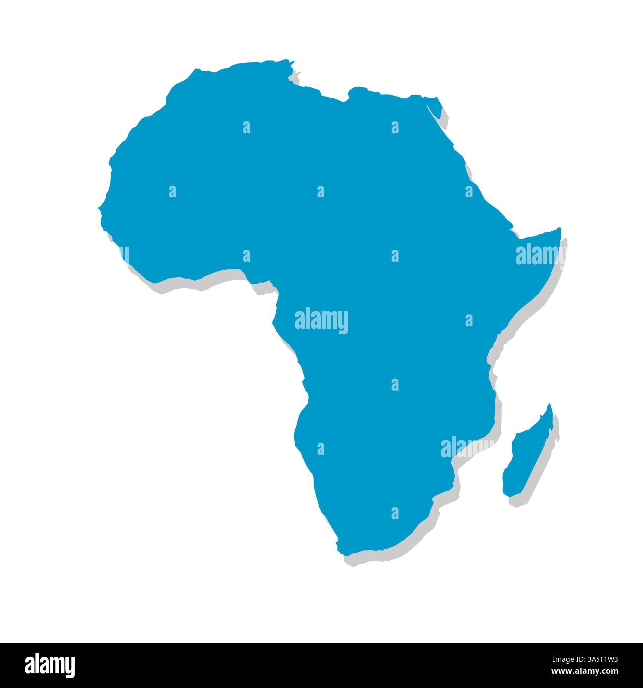 Vector map silhouette of Africa, showcasing its distinct shape and ...