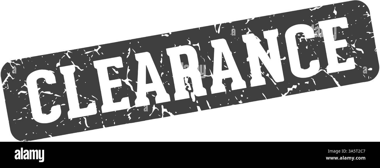 clearance stamp. clearance rectangular sign isolated on transparent ...