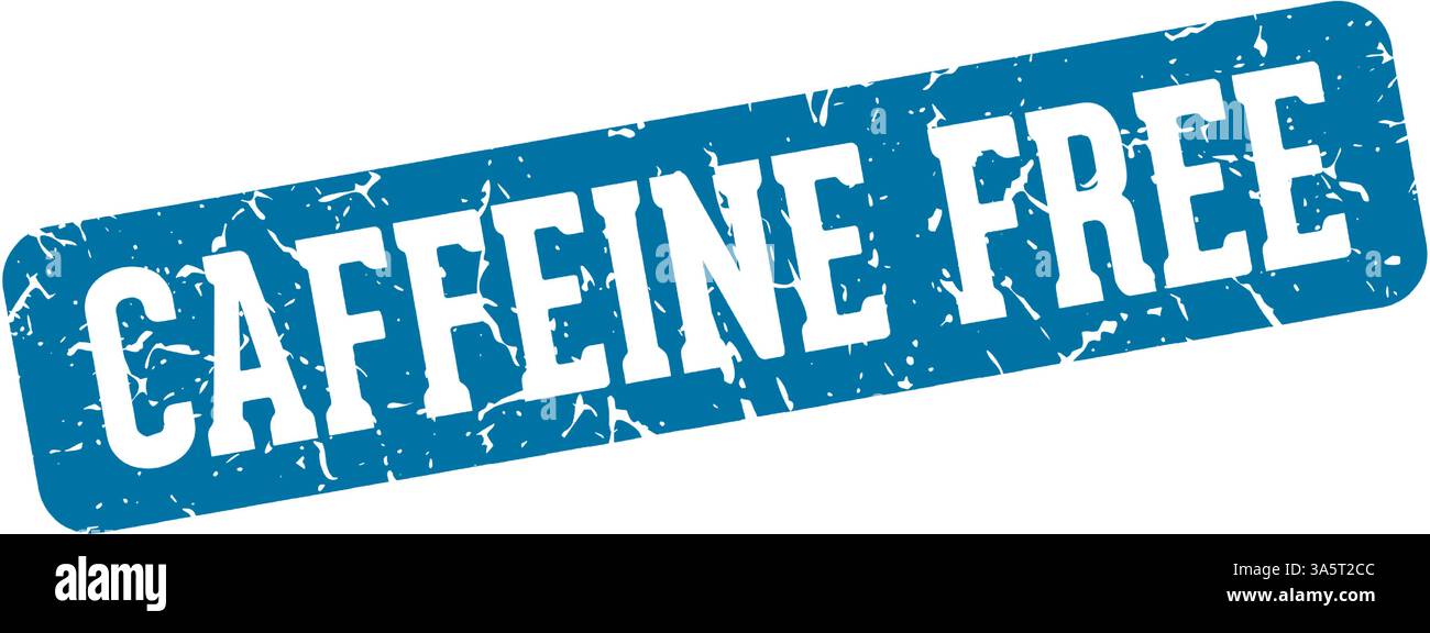 caffeine free stamp. caffeine free rectangular sign isolated on ...
