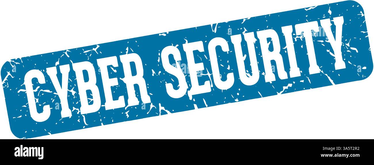 cyber security stamp. cyber security rectangular sign isolated on ...
