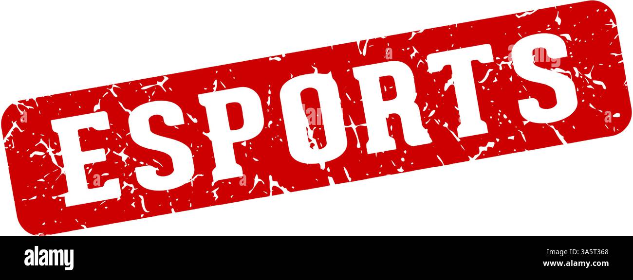 esports stamp. esports rectangular sign isolated on transparent ...