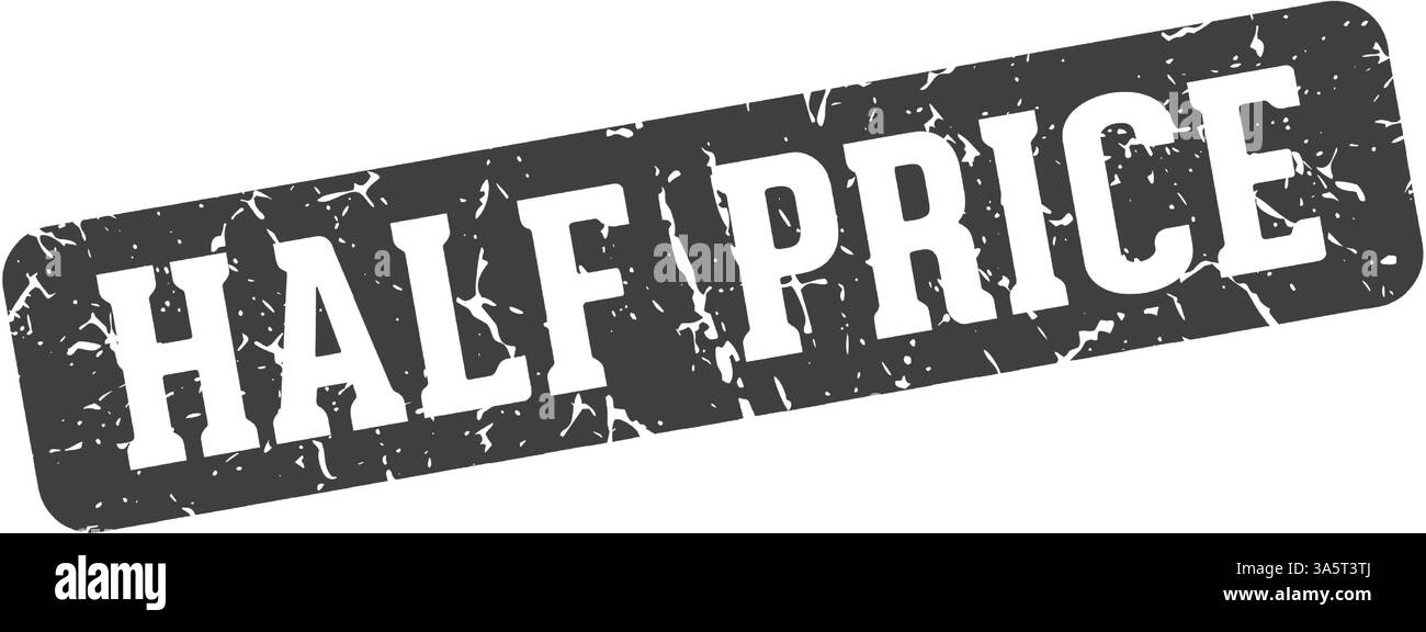 half price stamp. half price rectangular sign isolated on transparent ...