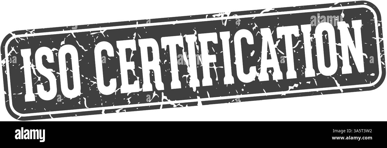 iso certification stamp. iso certification rectangular sign isolated on ...