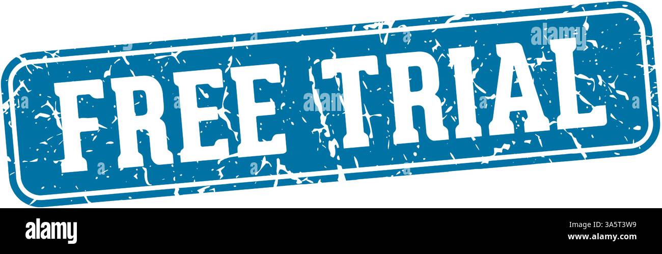 free trial stamp. free trial rectangular sign isolated on transparent ...