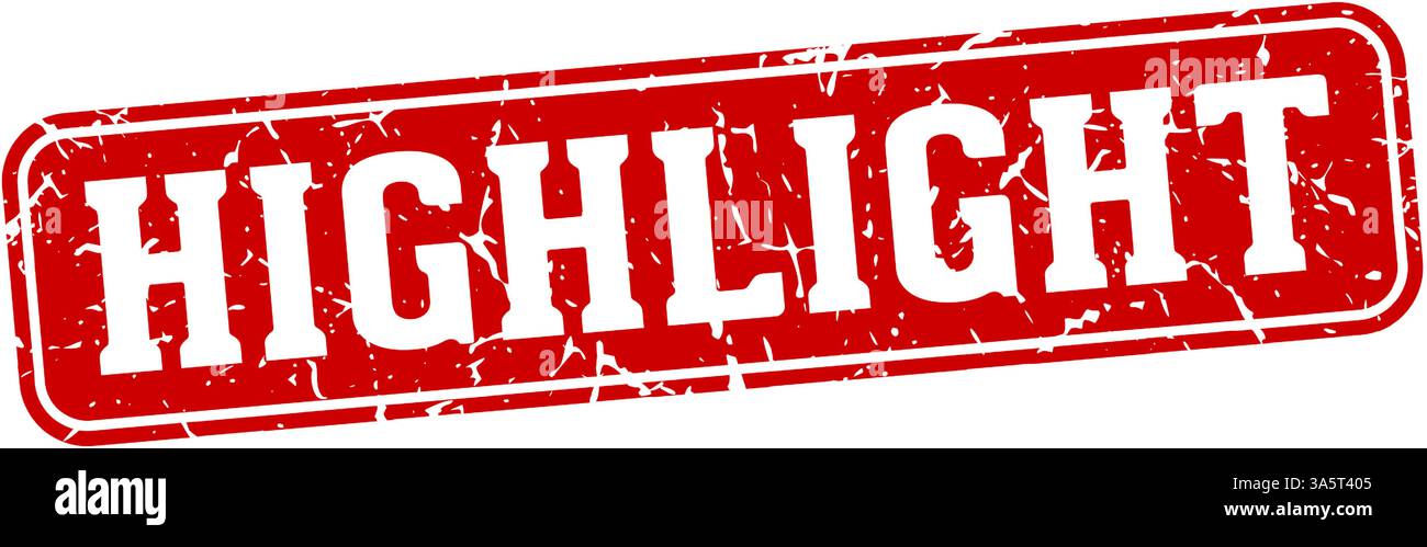 highlight stamp. highlight rectangular sign isolated on transparent ...