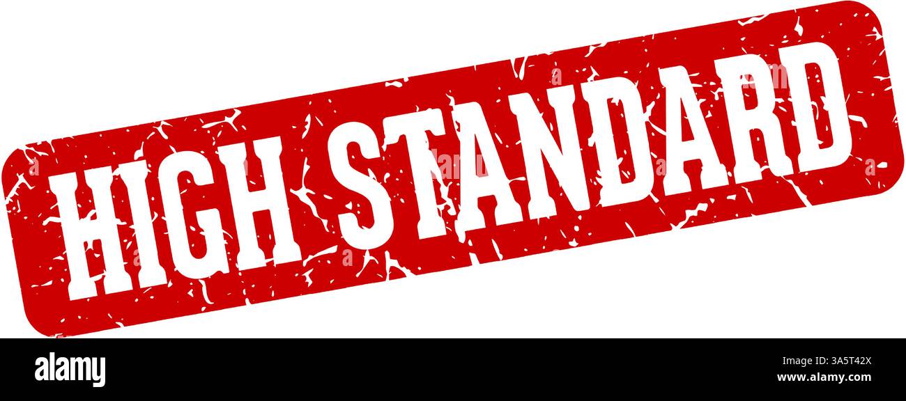 high standard stamp. high standard rectangular sign isolated on ...