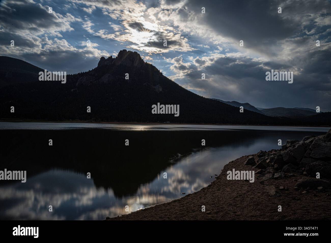 Shadow of a mountain in Colorado Stock Photo - Alamy