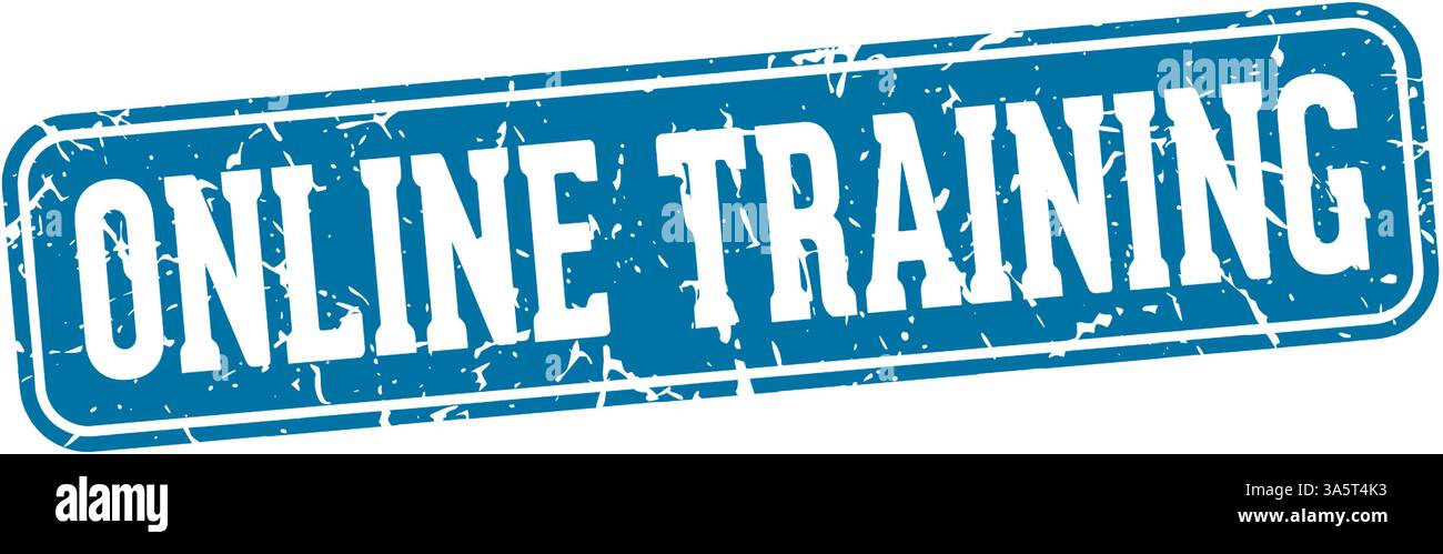 online training stamp. online training rectangular sign isolated on ...