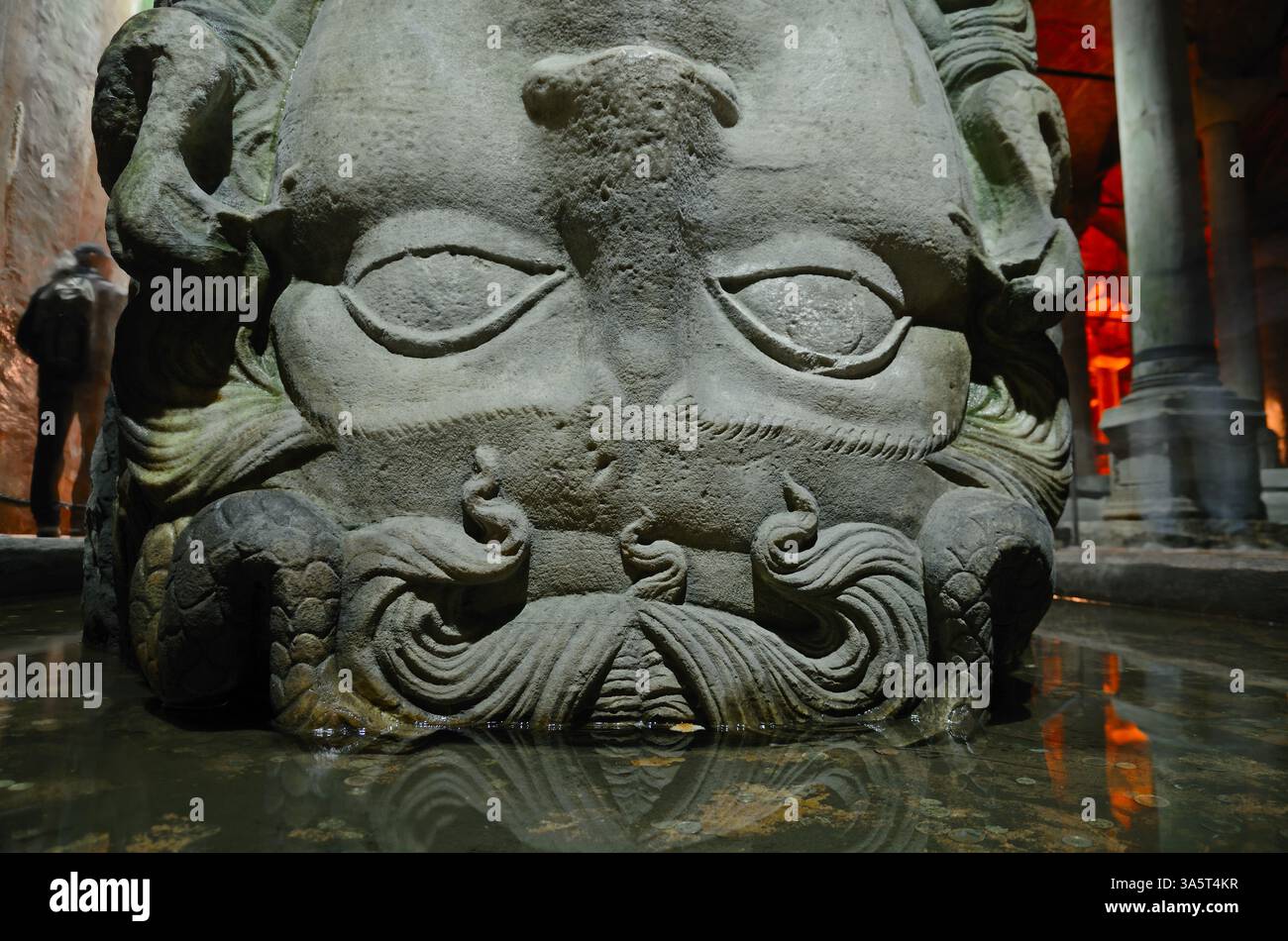 Gorgon Medusa head in underground Basilica Cistern the largest ancient ...
