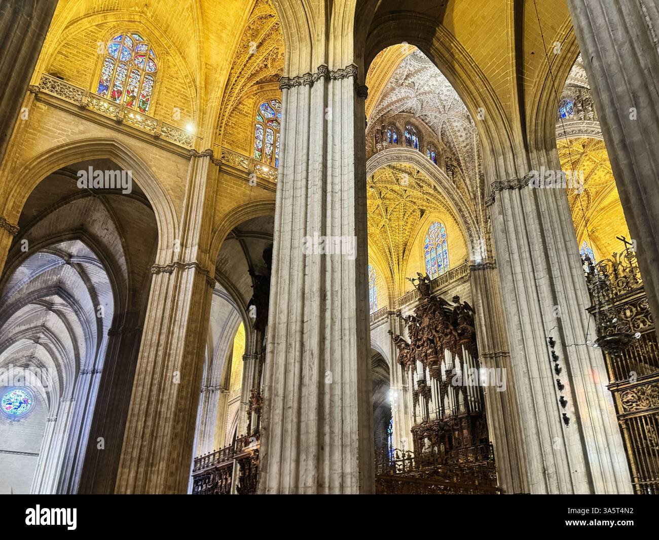 Seville, Spain - November 05, 2023: Magnificent view of the Gothic ...