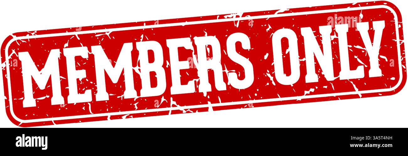 members only stamp. members only rectangular sign isolated on ...