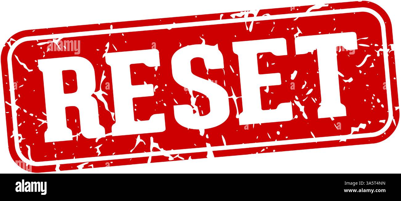 reset stamp. reset rectangular sign isolated on transparent background ...