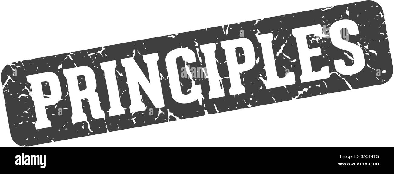 principles stamp. principles rectangular sign isolated on transparent ...
