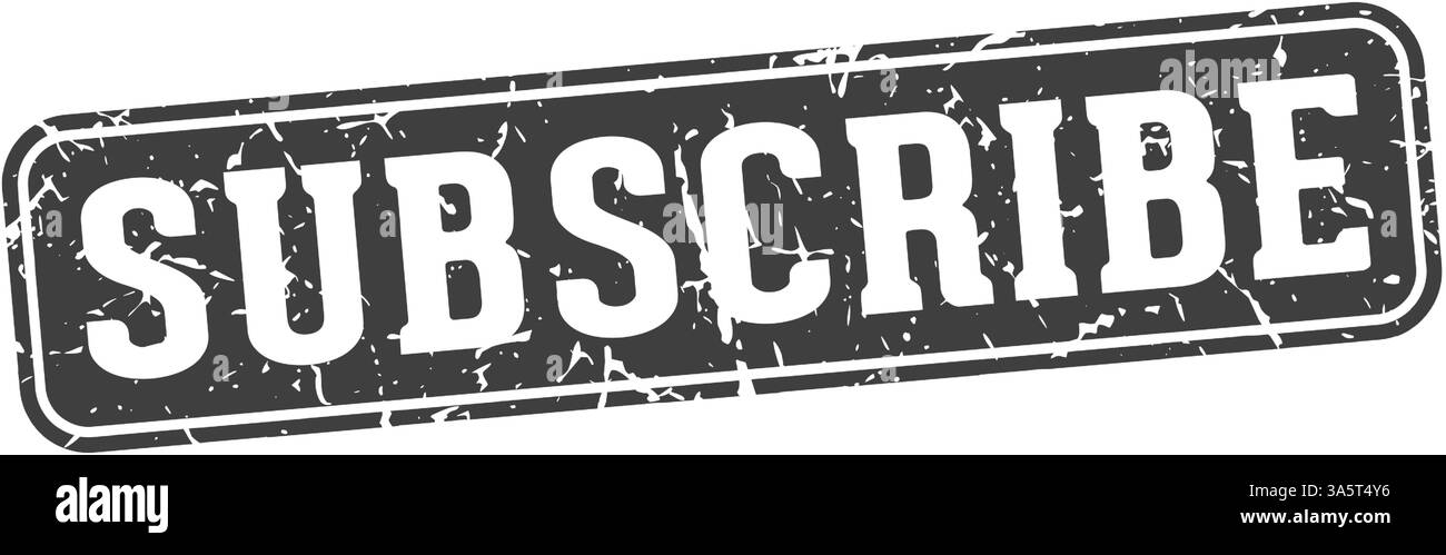 subscribe stamp. subscribe rectangular sign isolated on transparent ...