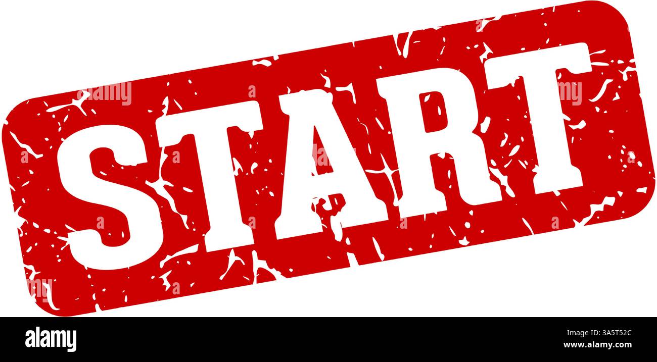 start stamp. start rectangular sign isolated on transparent background ...