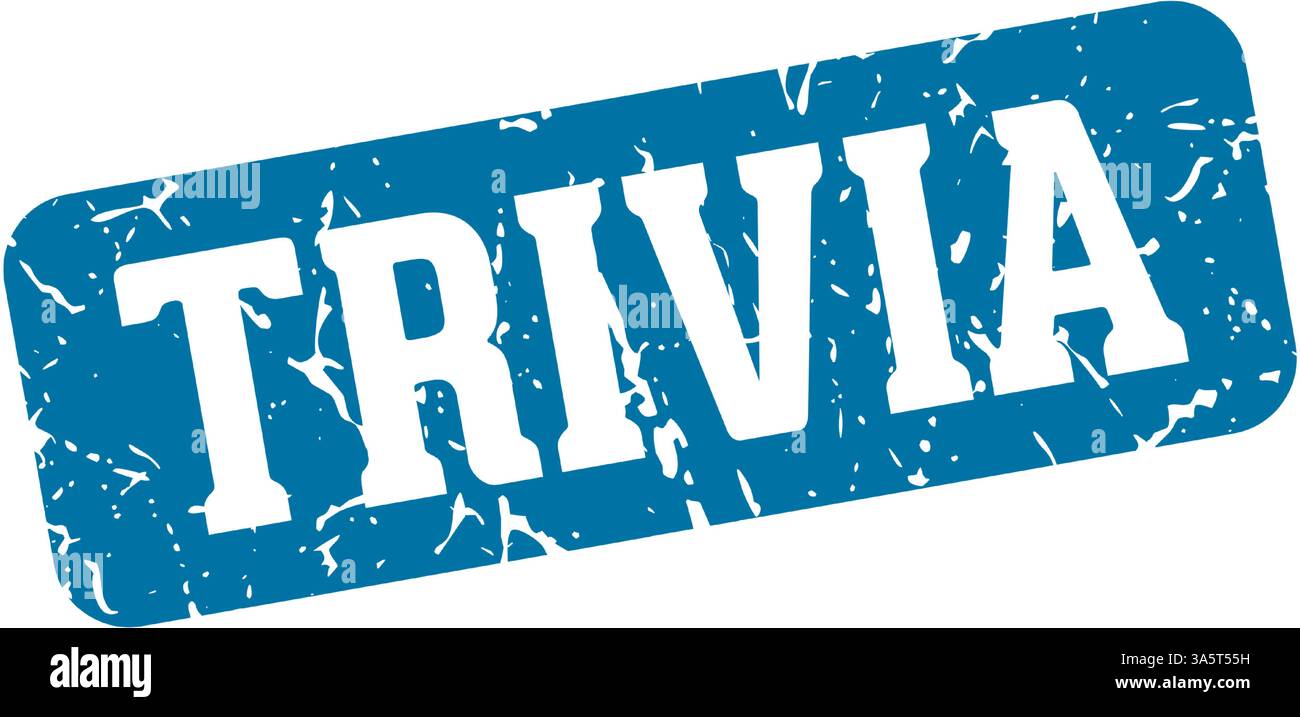 trivia stamp. trivia rectangular sign isolated on transparent ...