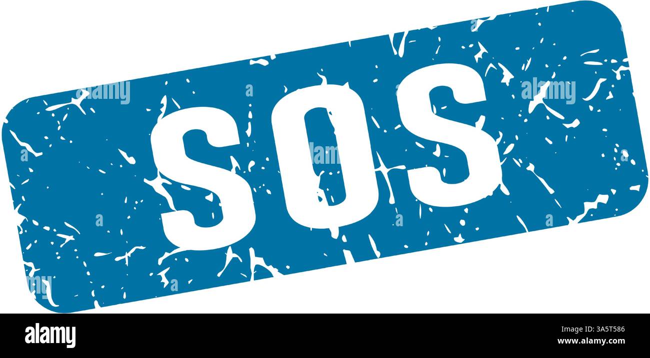 sos stamp. sos rectangular sign isolated on transparent background ...