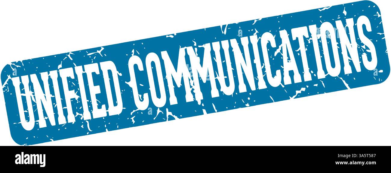unified communications stamp. unified communications rectangular sign ...