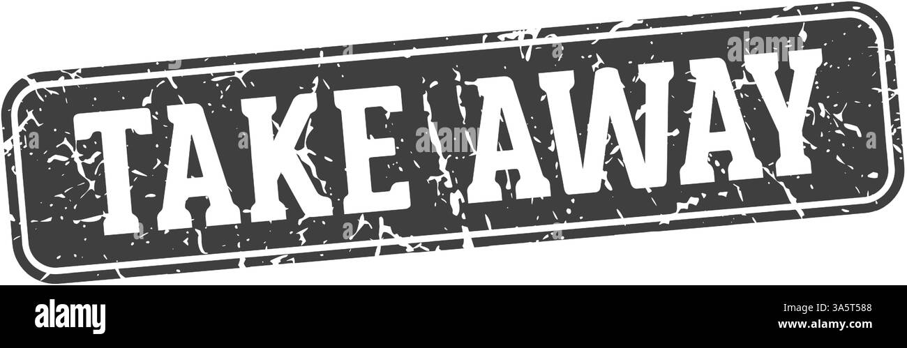take away stamp. take away rectangular sign isolated on transparent ...