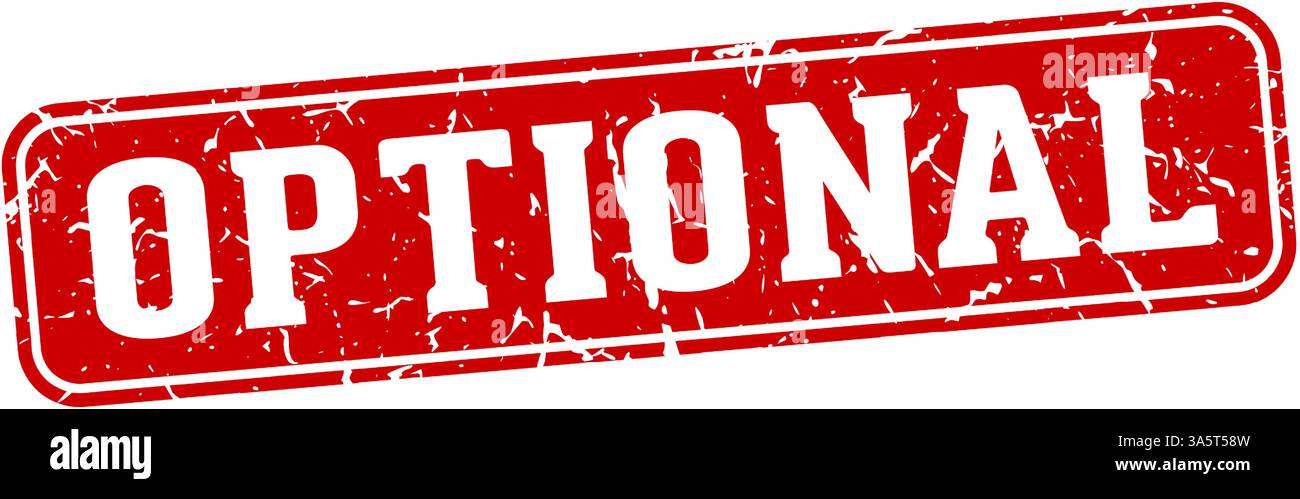 optional stamp. optional rectangular sign isolated on transparent ...