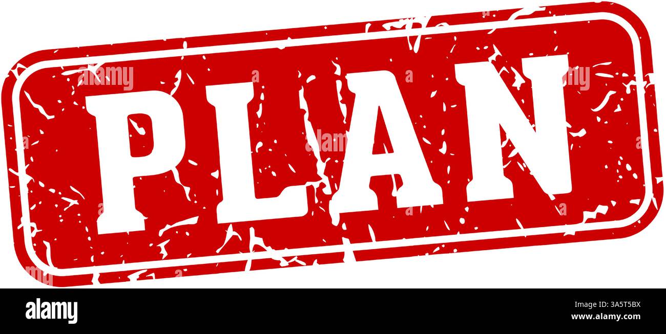 plan stamp. plan rectangular sign isolated on transparent background ...