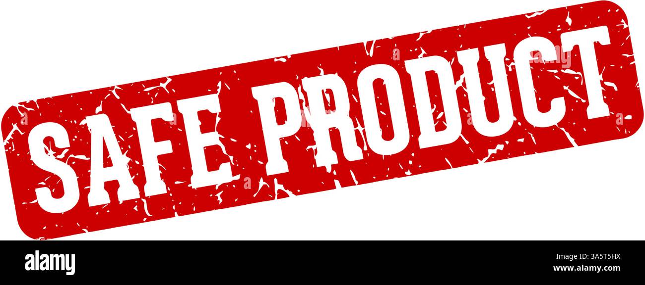 safe product stamp. safe product rectangular sign isolated on ...
