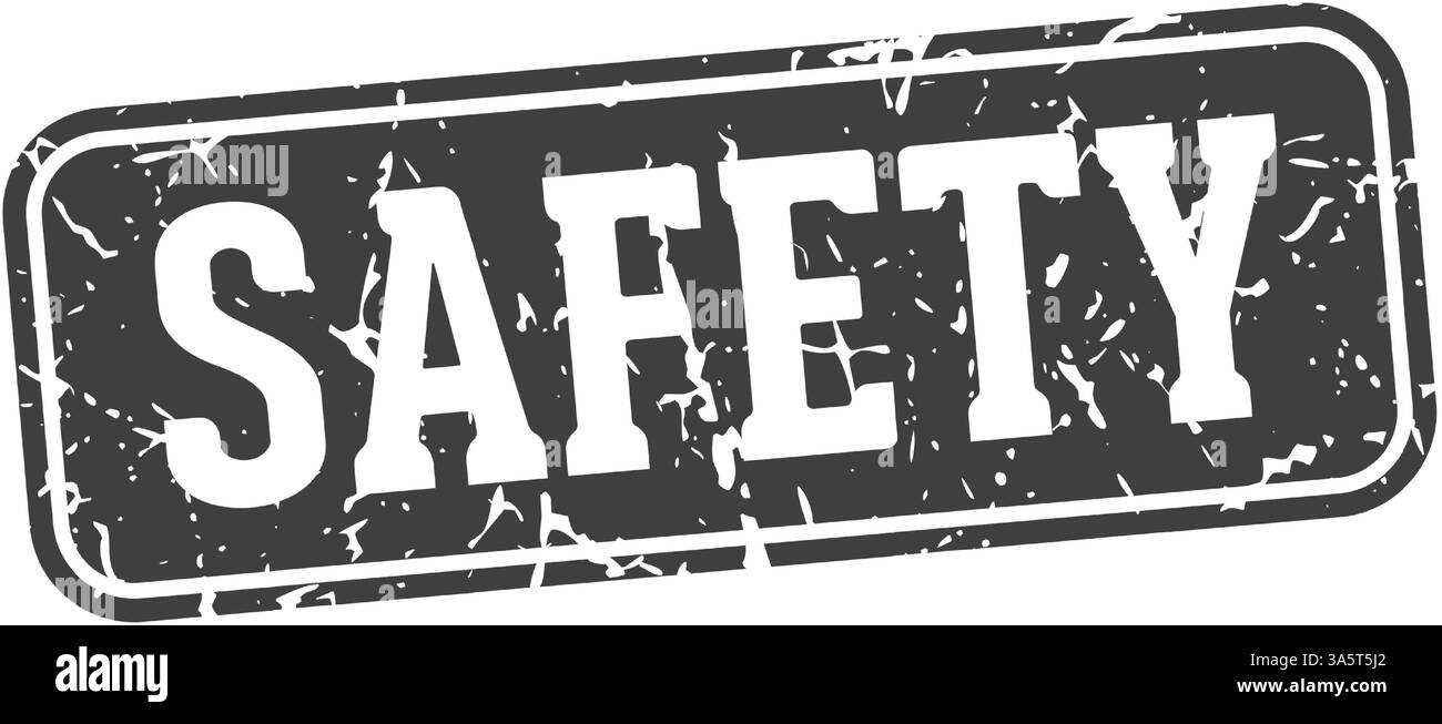 safety stamp. safety rectangular sign isolated on transparent ...