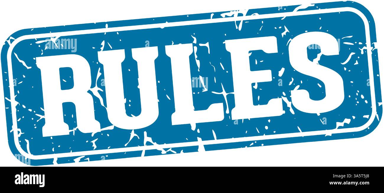 rules stamp. rules rectangular sign isolated on transparent background ...