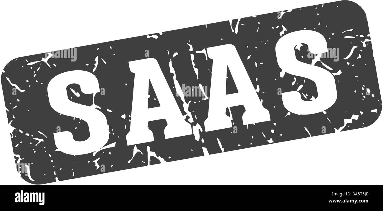 saas stamp. saas rectangular sign isolated on transparent background ...