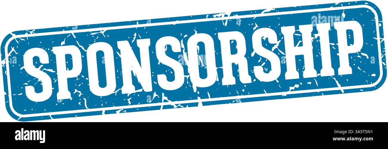 sponsorship stamp. sponsorship rectangular sign isolated on transparent ...