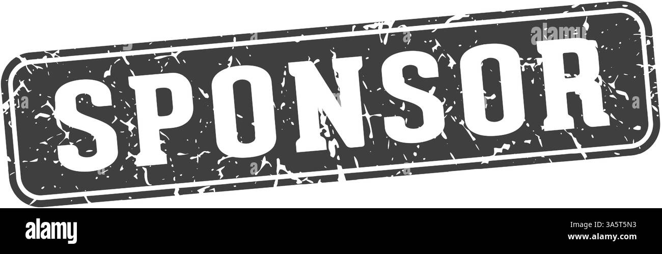sponsor stamp. sponsor rectangular sign isolated on transparent ...