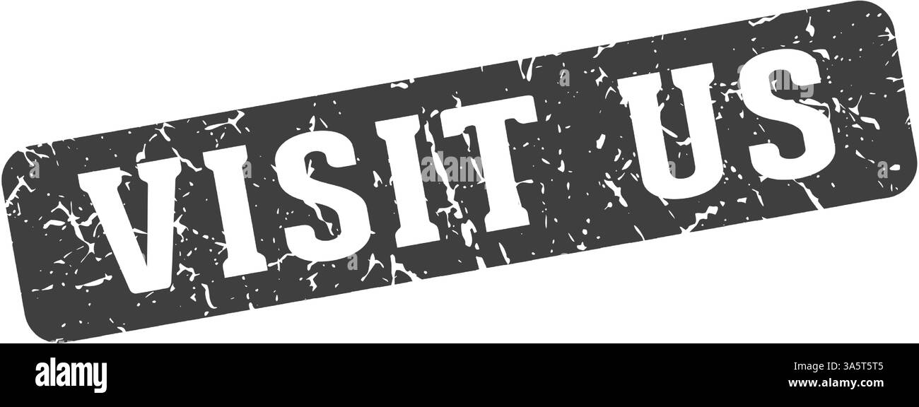 visit us stamp. visit us rectangular sign isolated on transparent ...