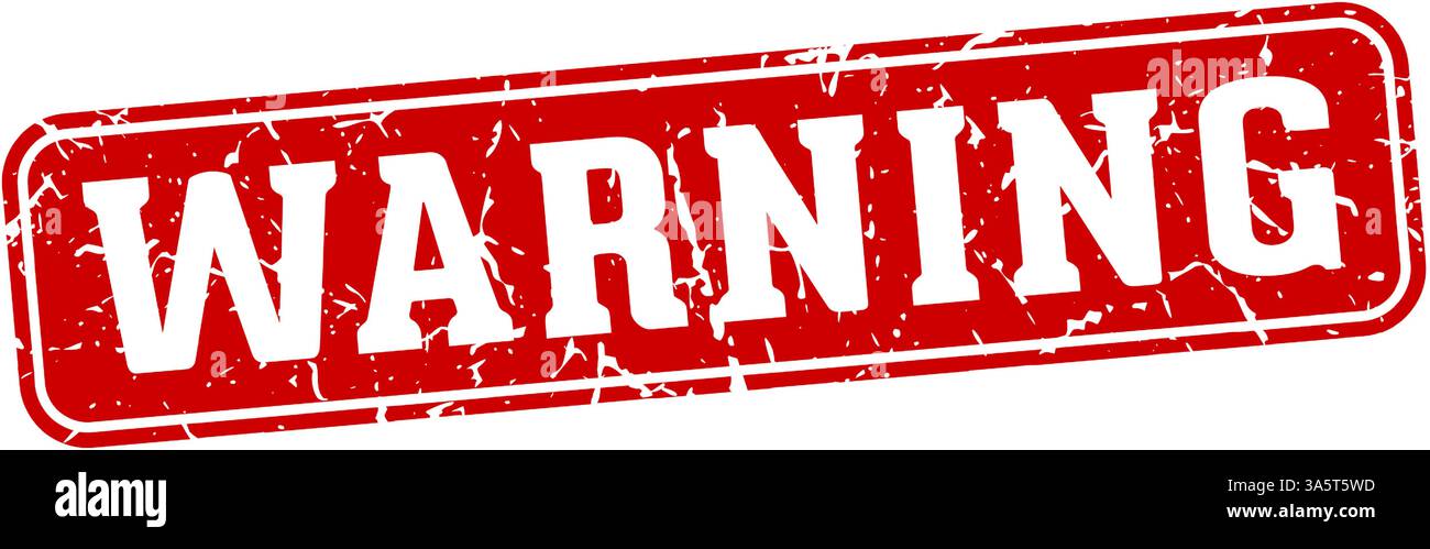 warning stamp. warning rectangular sign isolated on transparent ...