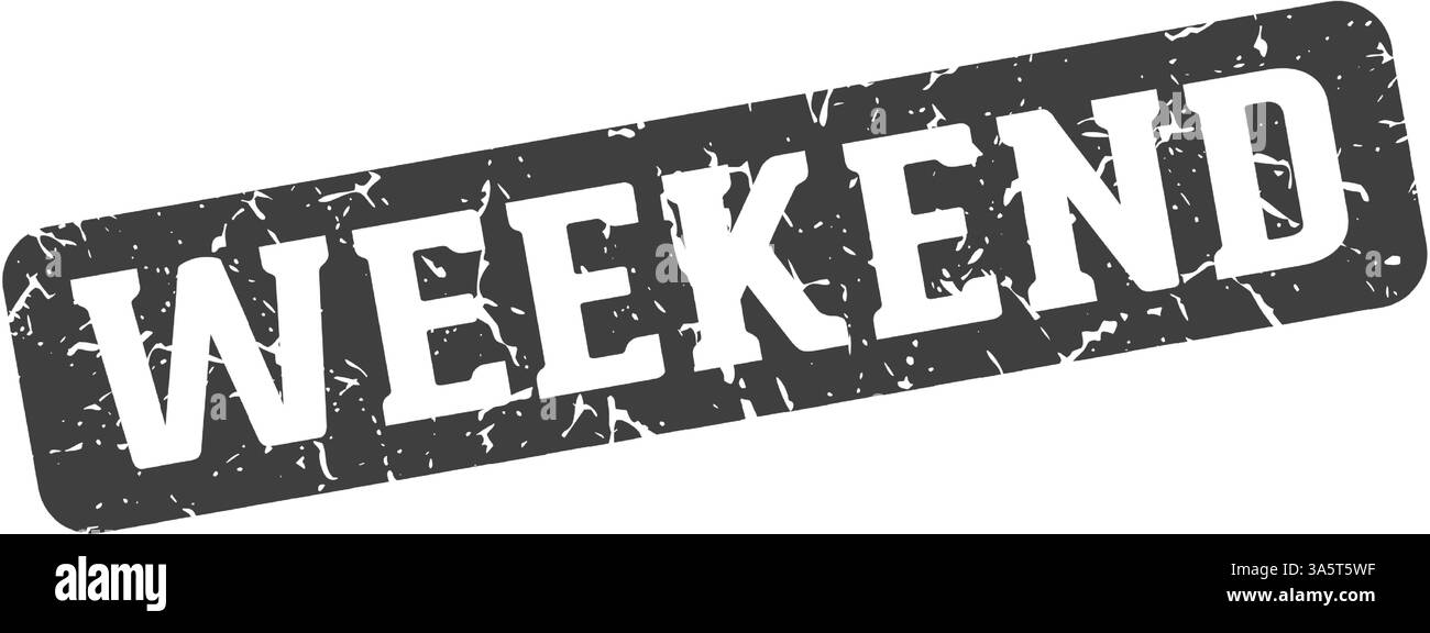 weekend stamp. weekend rectangular sign isolated on transparent ...