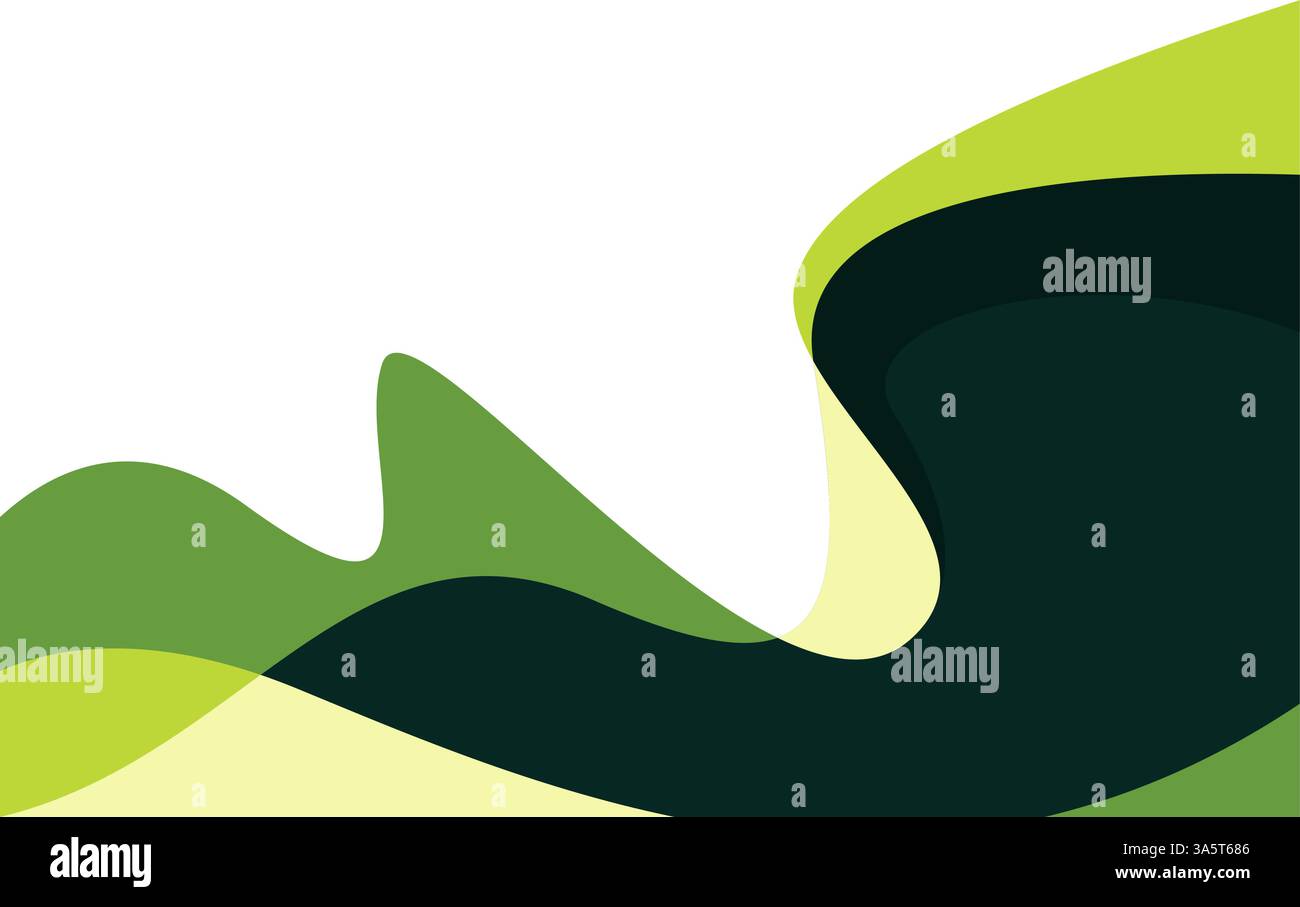 Abstract wave background with green color vector Stock Vector Image ...